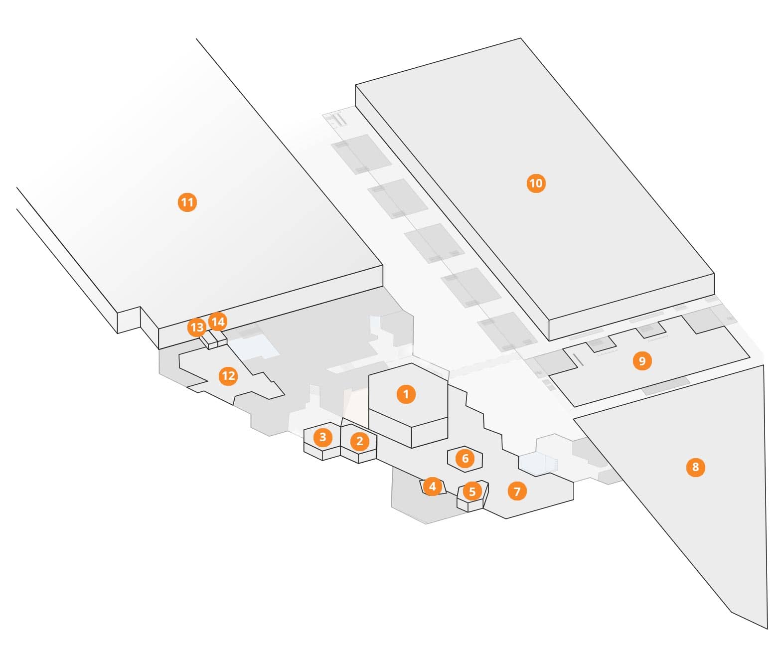Site plan CCD Congress Center Düsseldorf and exhibition halls ...